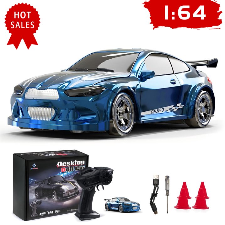 ZOGYMOZ 1:64 Scale RC Drift Car, 2.4GHz Mini 4WD High Speed Remote Con ...